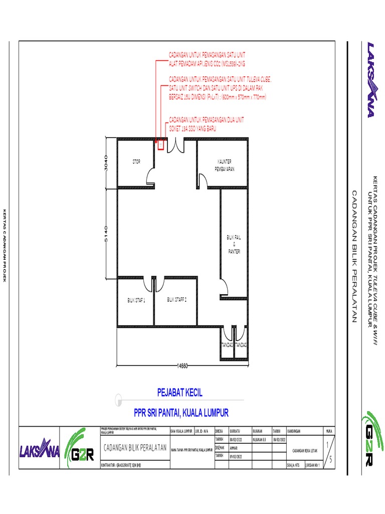 Drawing PPR Sri Pantai-Bilik Peralatan | PDF