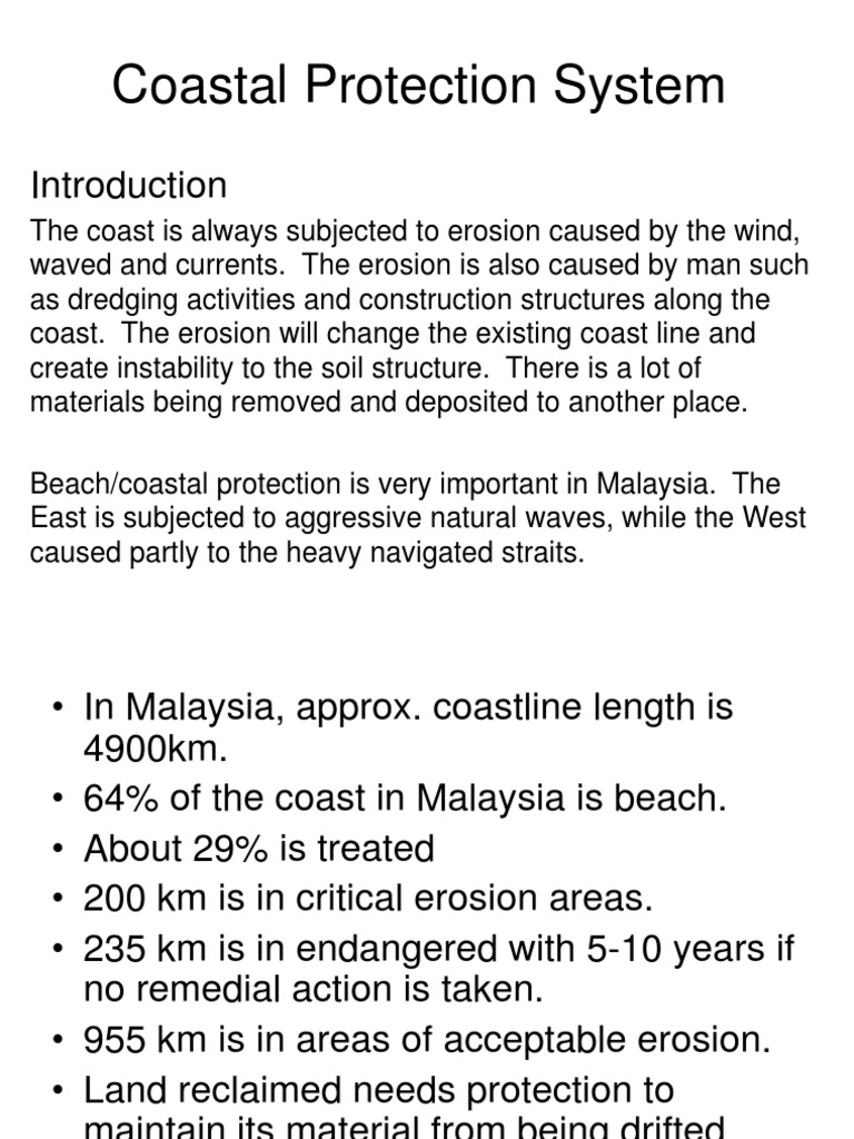 Coastal Protection System | PDF | Beach | Oceanography