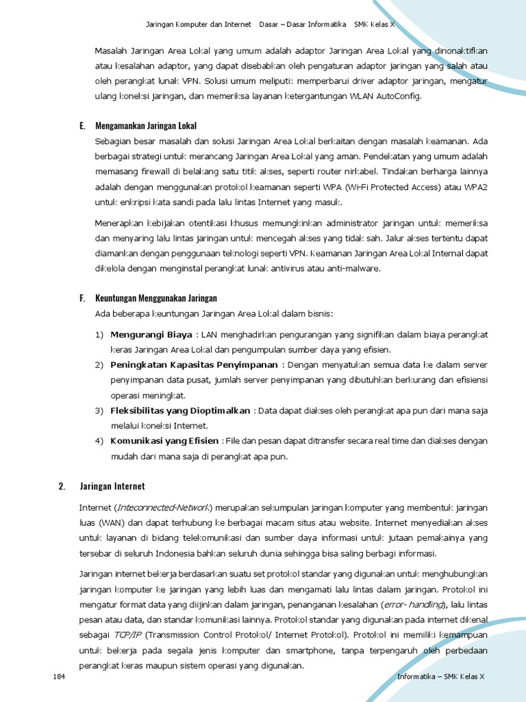 Panduan Jaringan & Internet SMK | PDF | Teknologi & Rekayasa