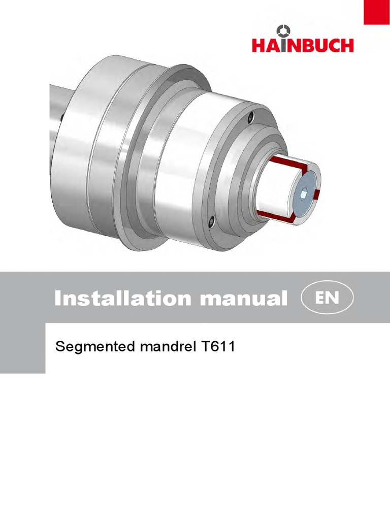 HAINBUCH Segmented Mandrel T611 Installation Manual | PDF