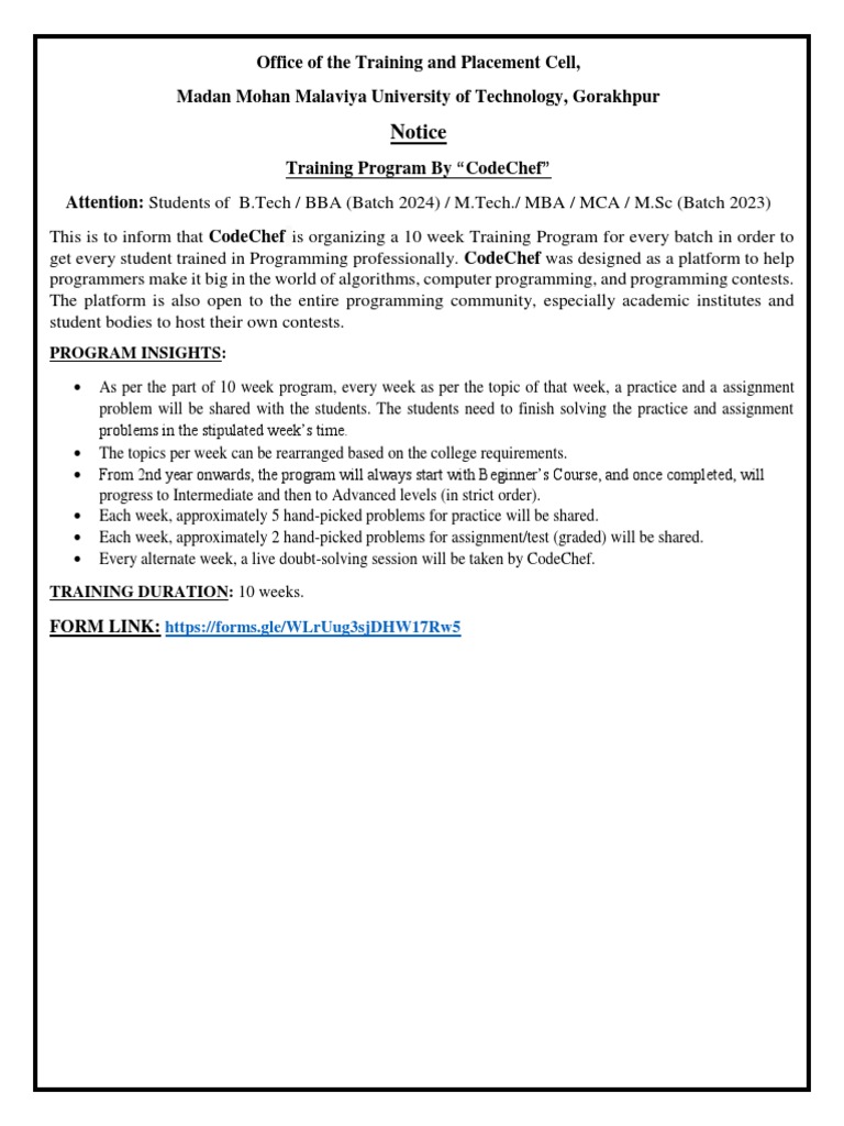 Codechef Training Program | PDF | Computing | Mathematical Logic