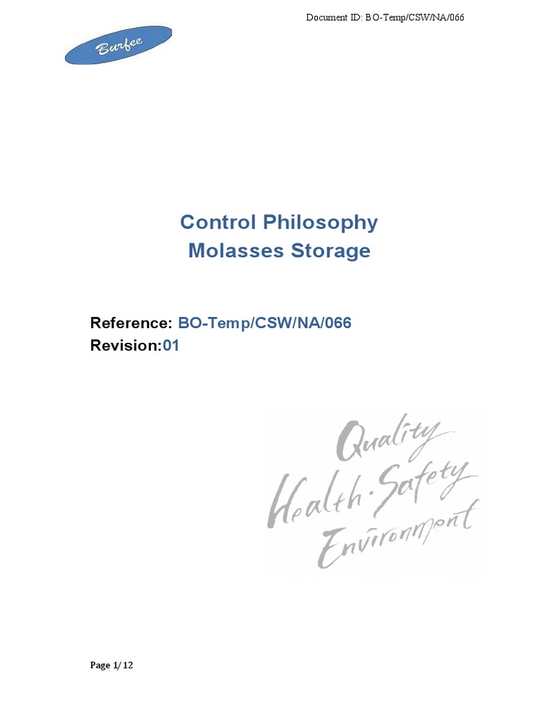 Control Philosophy Rev 01 | Download Free PDF | Pump | Switch