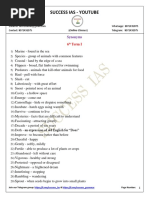 10th English Synonyms & Antonyms Study Material 2022-23 | PDF