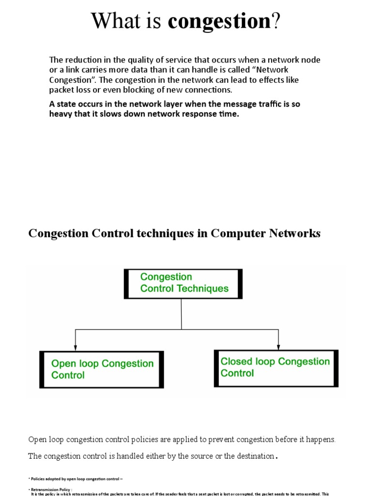 Congestion in Computer Network | PDF | Network Congestion | Computer Network