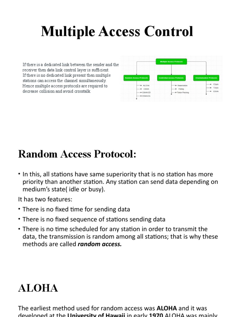 Random Access Protocol | PDF | Channel Access Method | Computer Science