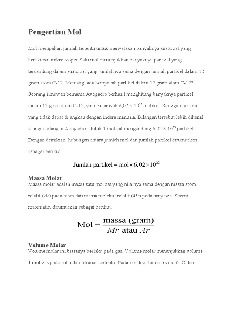Konsep Mol | PDF