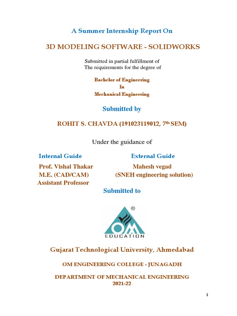 Summer Internship Report - Rohit | PDF | Internship | Job Hunting