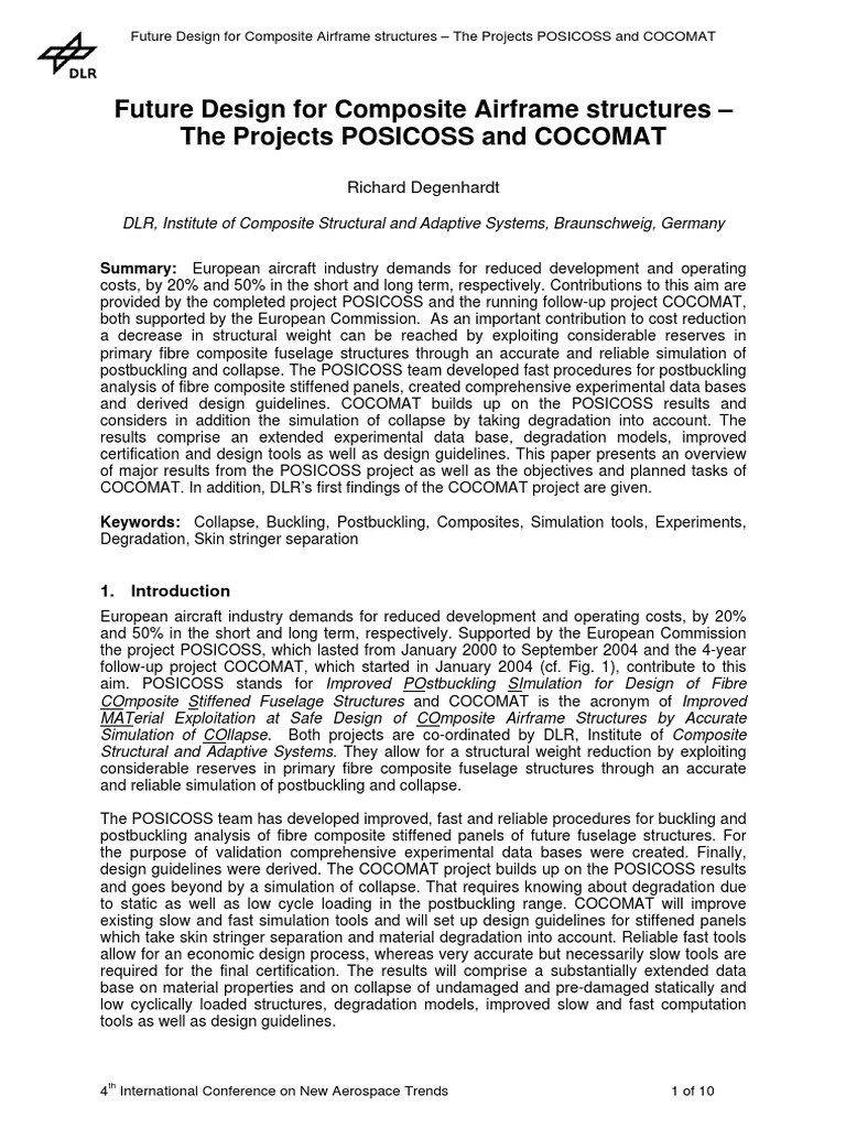 Future Composite Airframe Design Projects | PDF | Buckling | Simulation