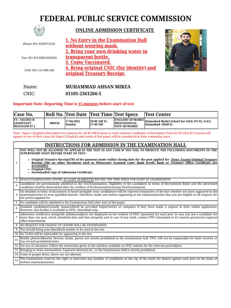 Https Online - Fpsc.gov - PK FPSC GR Reports GR Phase2 Ac 2022 T.PHP | PDF