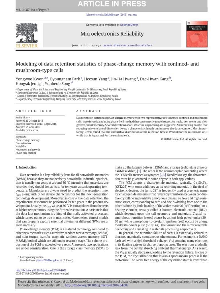 Microelectronics Reliability | PDF | Nucleation | Crystallization