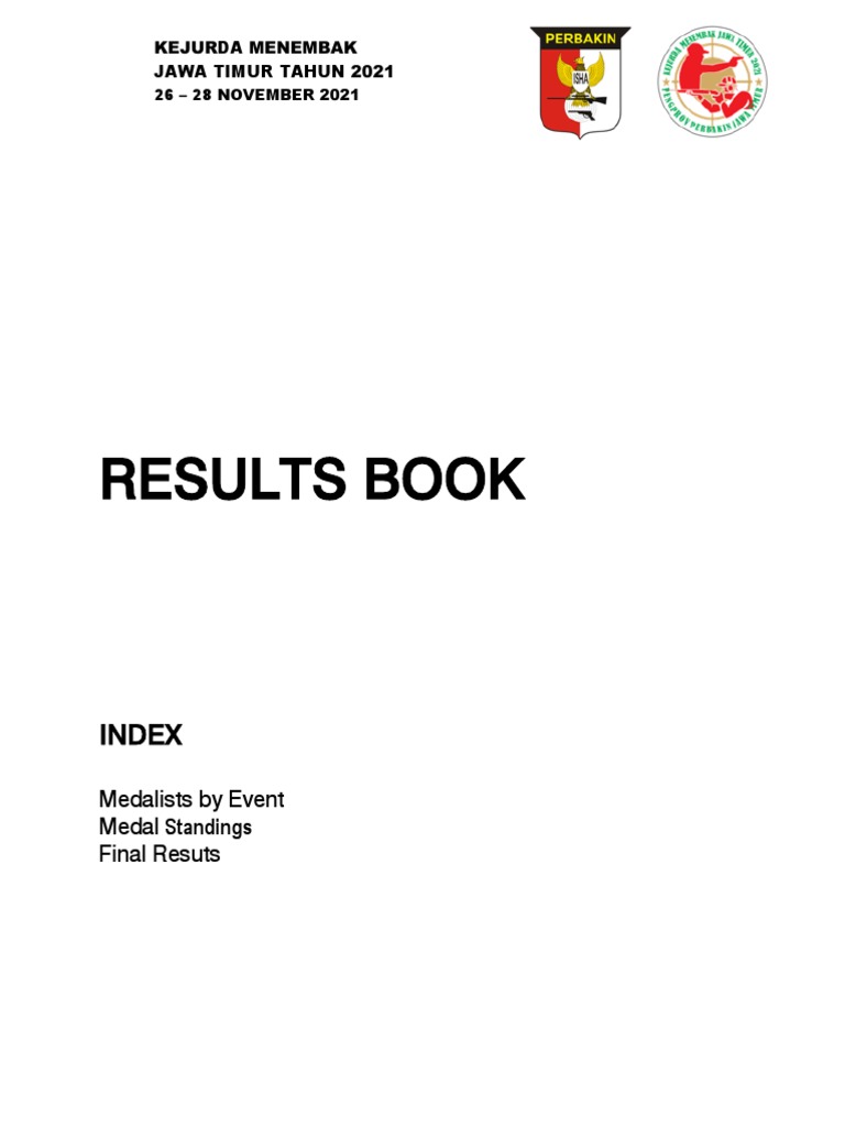 Result Book Kejurda Menembak 2021 | PDF | Firearms | Ballistics