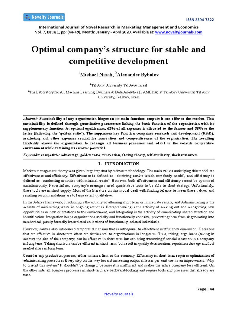 Optimal Company Structure for Innovation | PDF | Entrepreneurship | Fractal