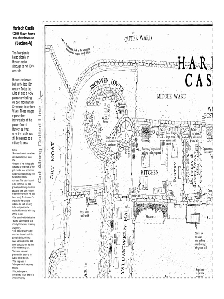 Harlech Castle Floorplan | PDF | Castle