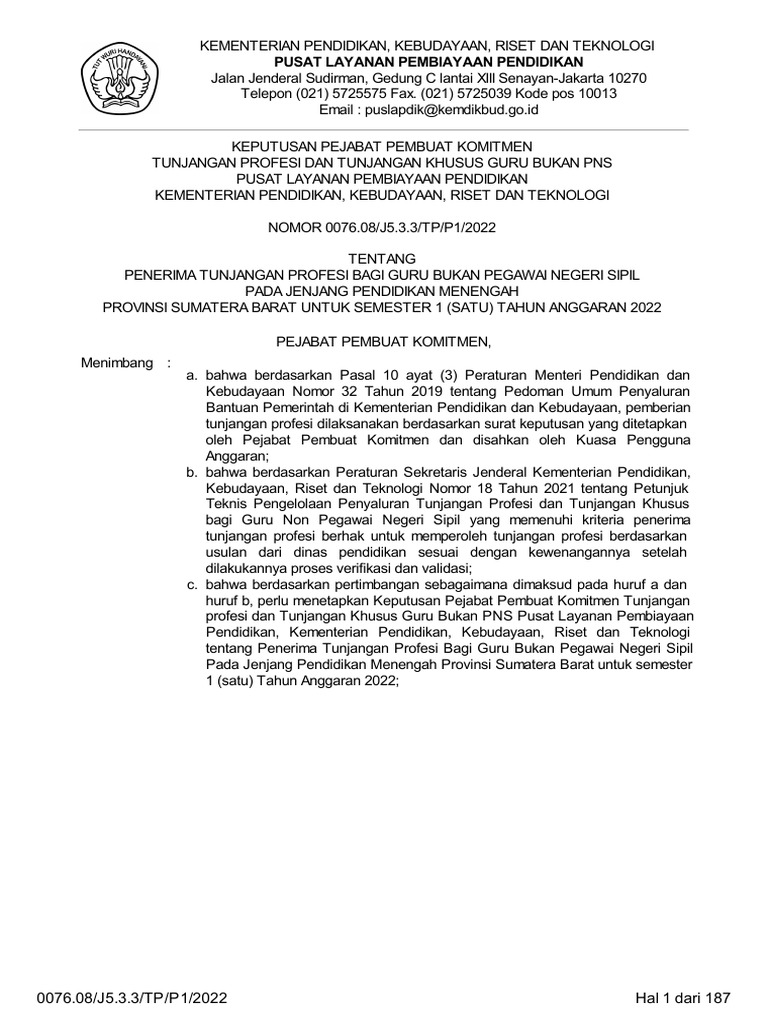 Sk-Tp-Dekon-0076.08 J5.3.3 TP P1 2022 | PDF