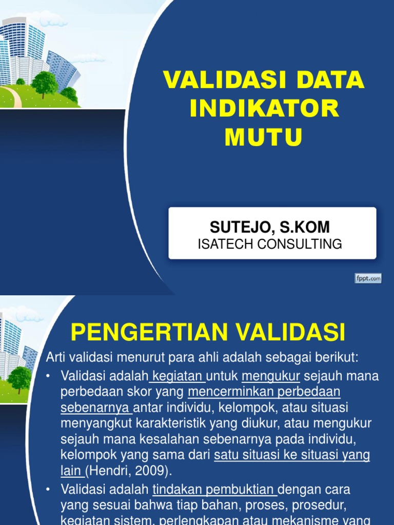 H1.04.validasi Data Indikator Mutu | PDF