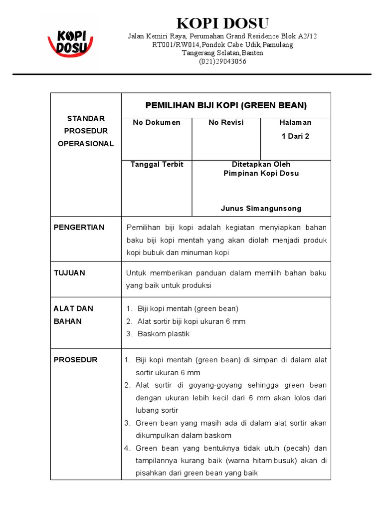 Sop Kopi Dosu Pdf