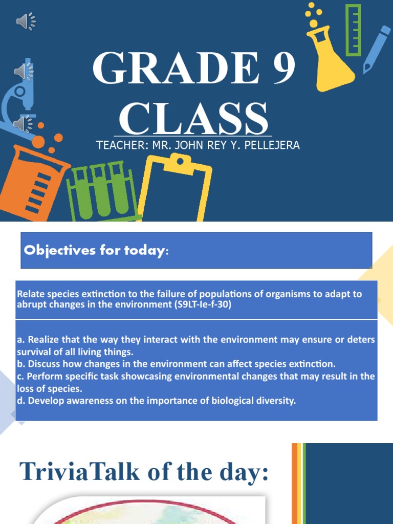 Grade 9 Class Demo | PDF | Natural Environment | Biodiversity