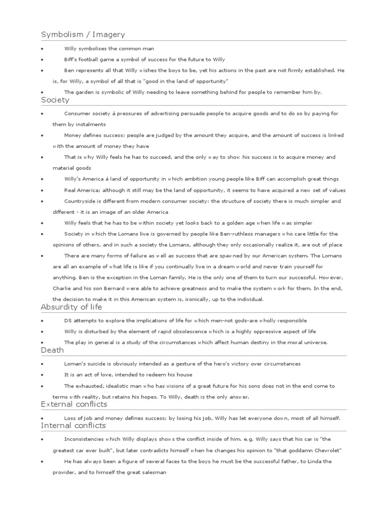 Death of A Salesman Notes | PDF | Tragedy | Science