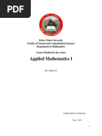 Applied Math - 2 Begashaw Moltot | PDF