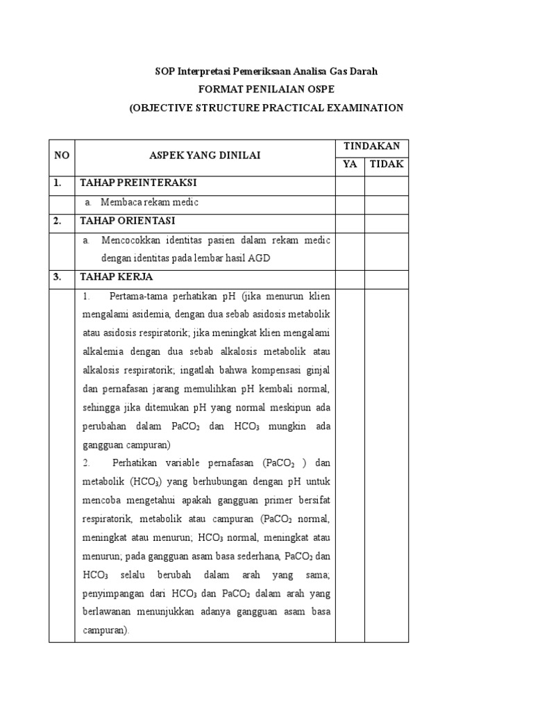 Sop Interpretasi Agd | PDF