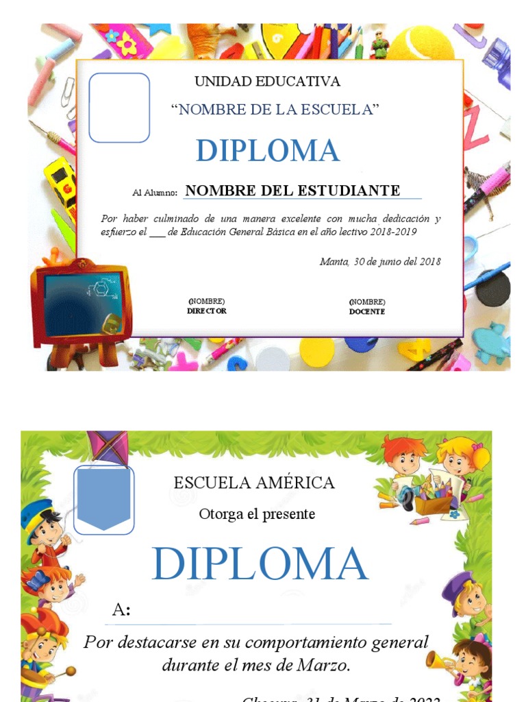 Diplomas Editables | PDF