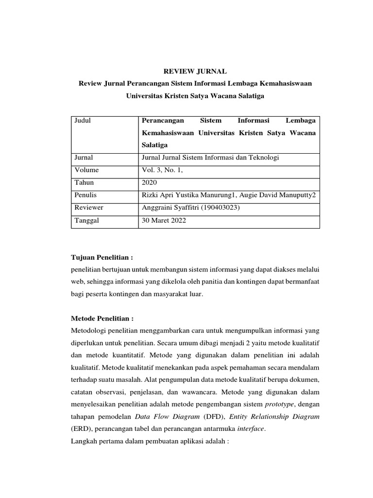 Review Jurnal Uts Pidm | PDF