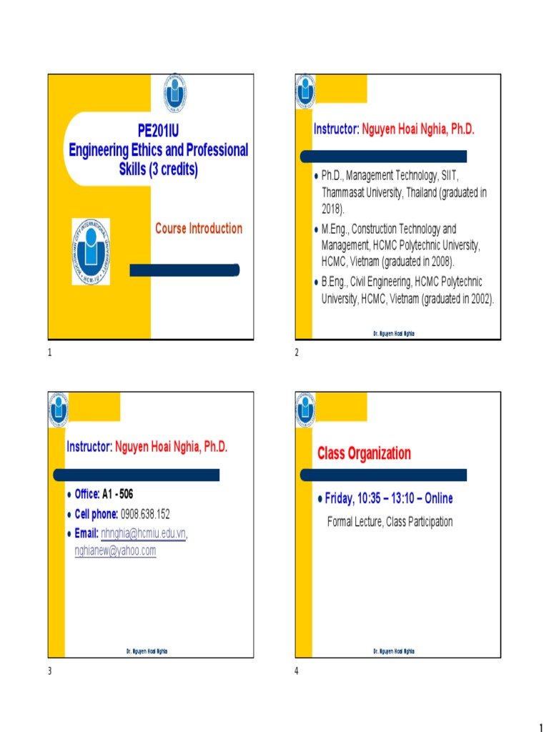 01-CE Ethics-Class 1 Begining | PDF