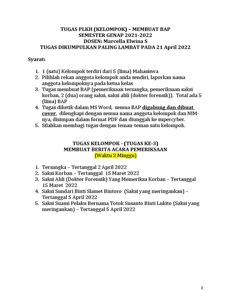 Tugas PLKH (Kelompok) - Membuat Bap | PDF