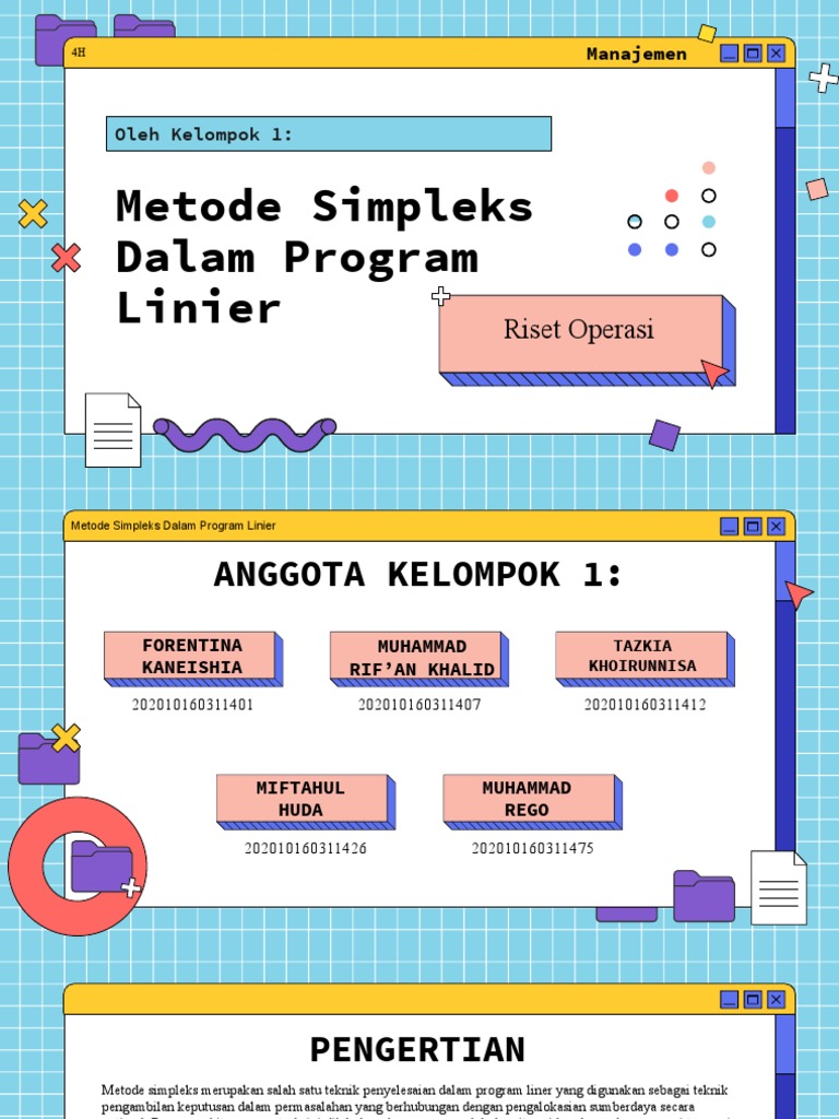 Metode Simpleks Program Linier Maksimasi-Kel 1. | PDF