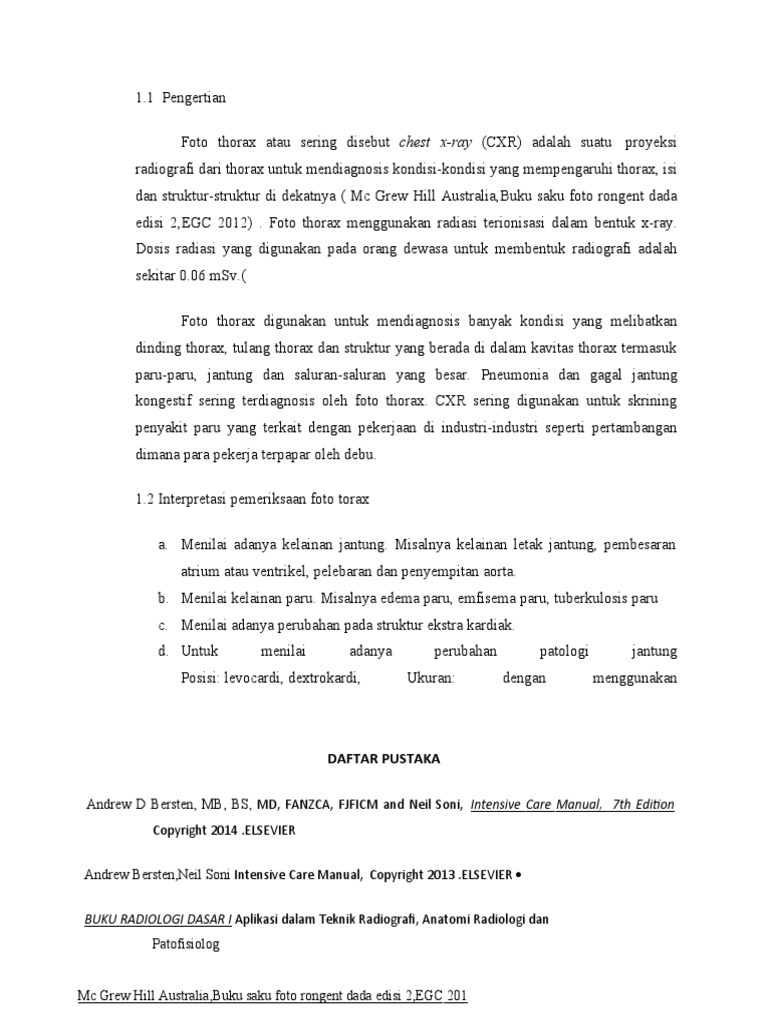 Interpretasi Rontgen Thorax | PDF