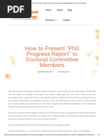 PHD Student Progress Report Template | PDF | Thesis | Doctor Of Philosophy