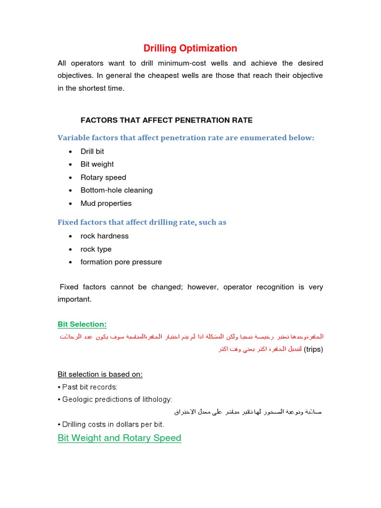 Drilling Optimization 1st Lecture Pdf Fluid Dynamics Shear Stress