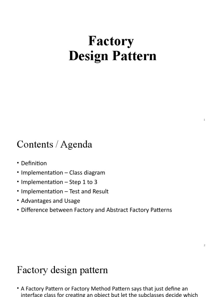 Factory Design Pattern | Pdf | Class (computer Programming 