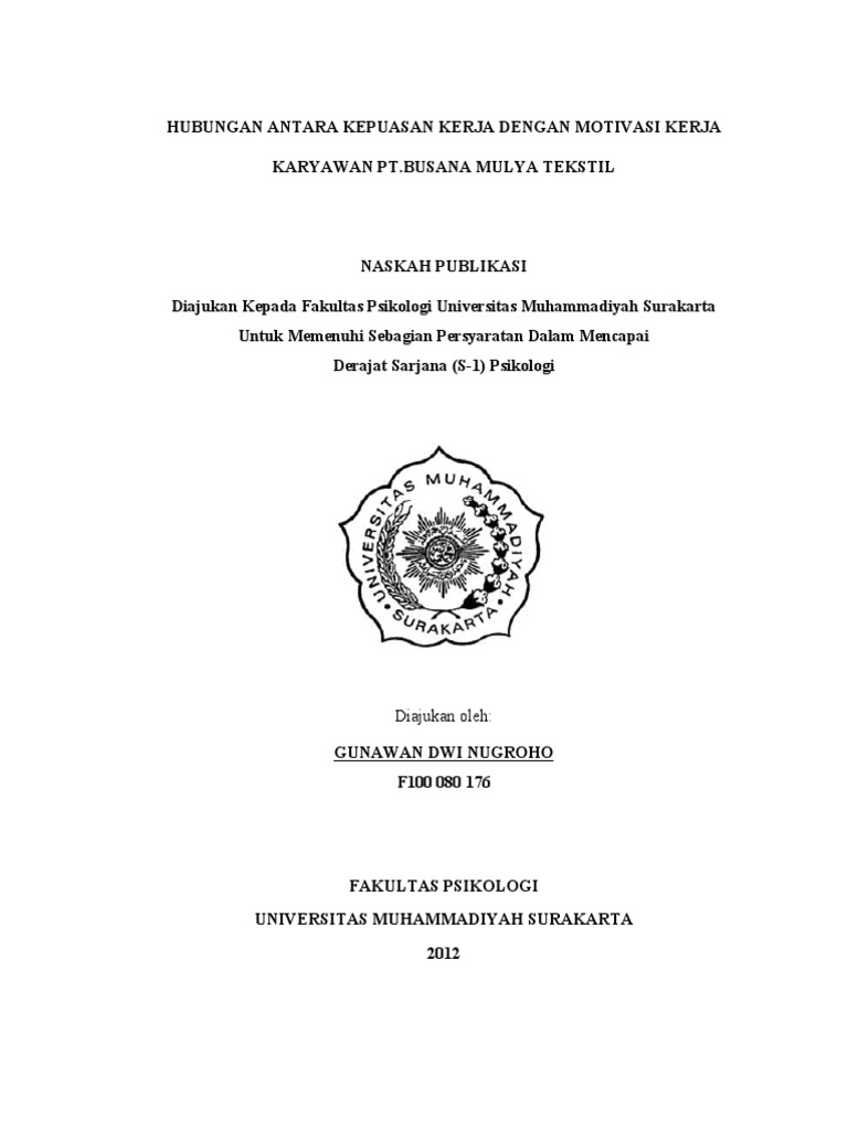 Naskah Publikasi-Dikonversi | PDF | Karier & Perkembangan | Pengembangan Diri