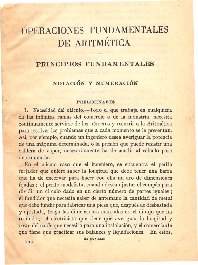 Aritmetica Principios Fundamentales | PDF | Sustracción | Matemáticas