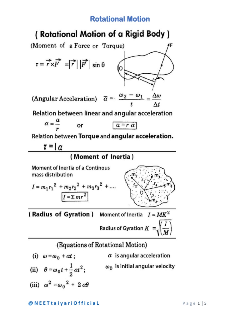 Rotational Motion: @neettaiyariofficial | PDF