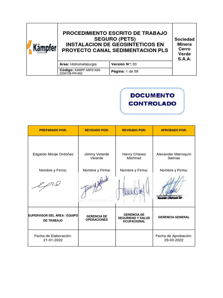 Kampf Mip21a93 2200138 PR 002 | PDF | Seguridad y salud ocupacional