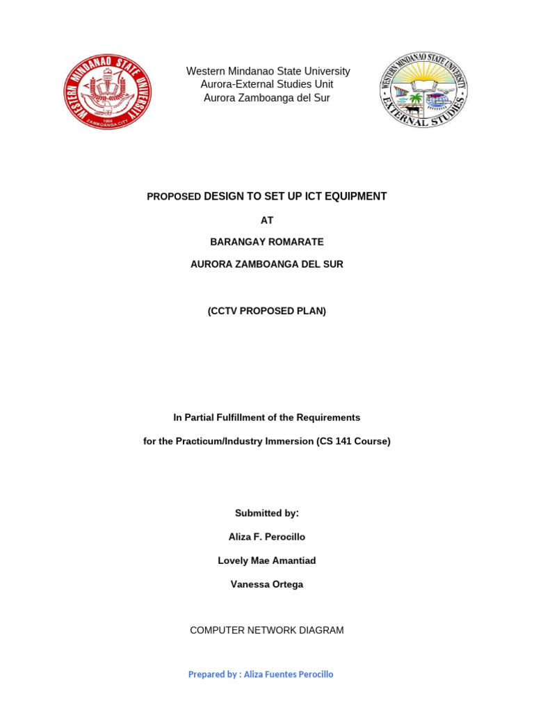 Proposed Design For ICT Equipments in Barangay Romarate. | PDF