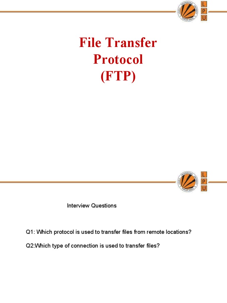 File Transfer Protocol (FTP) | PDF