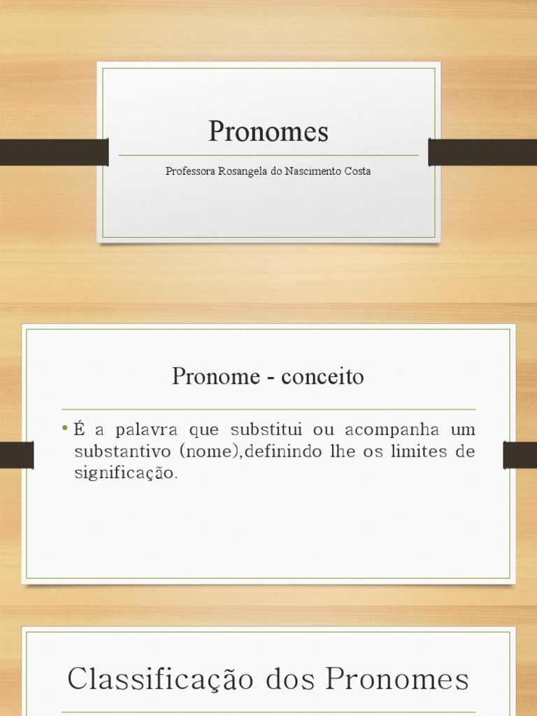 PRONOMES | PDF | Pronome | Unidades semânticas