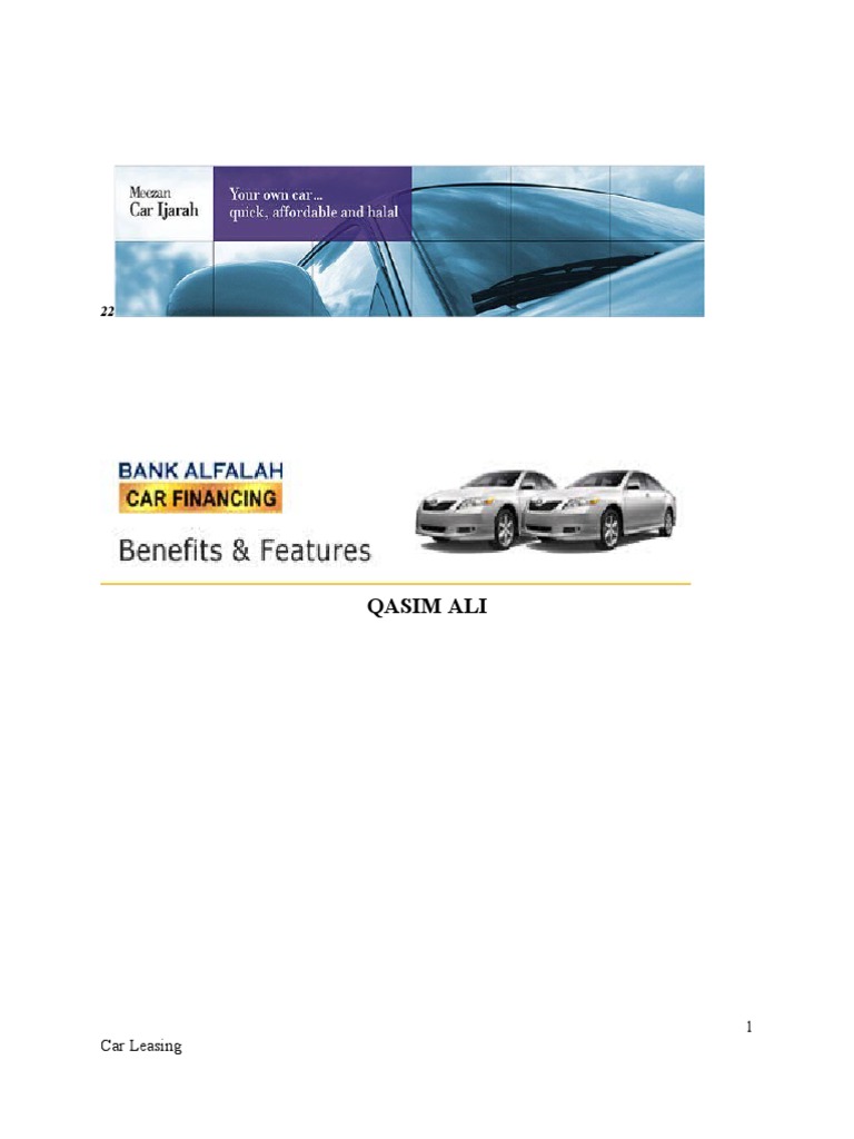 Islamic Car Financing PDF Islamic Banking And Finance Lease