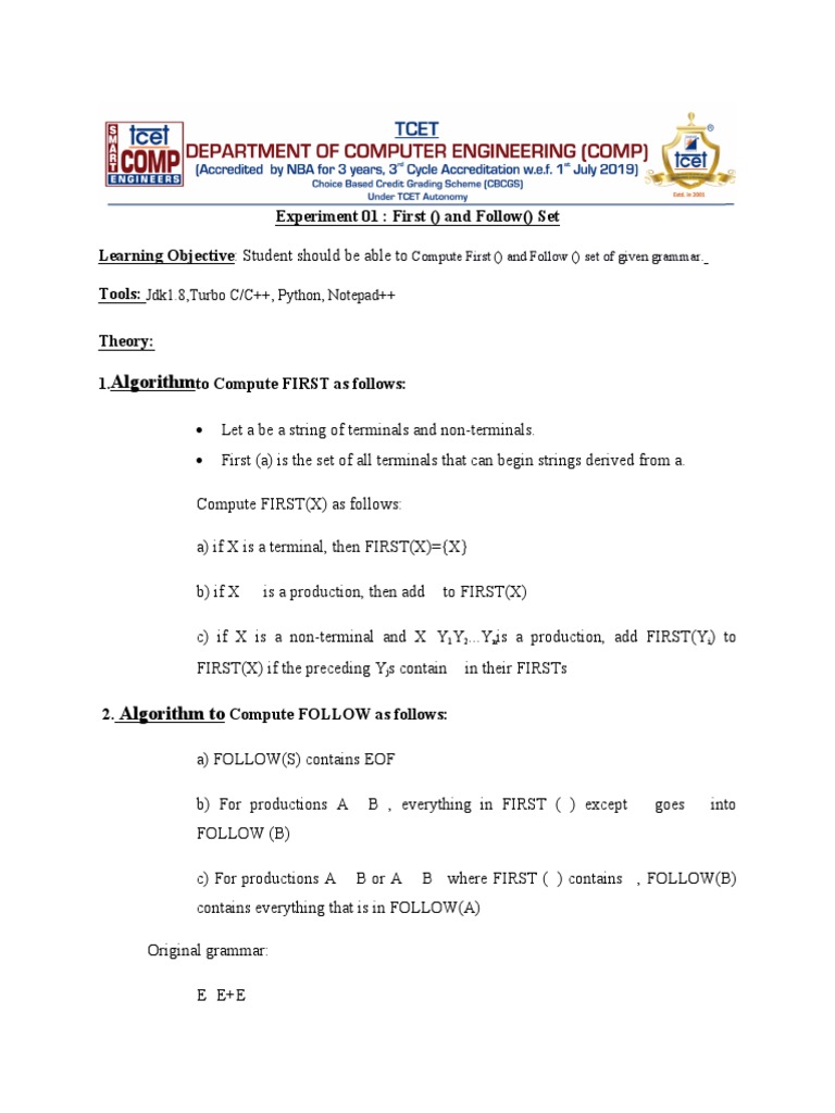 SPCC Writeup 1 | PDF | Parsing | Grammar
