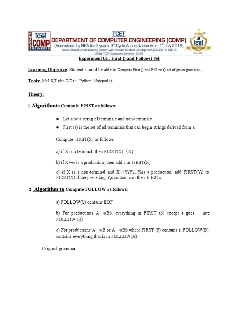 SPCC Exp 1 | PDF | Parsing | Computing