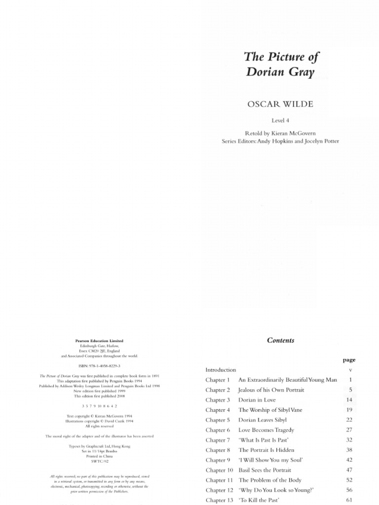Oscar Wilde - The Picture of Dorian Gray | PDF