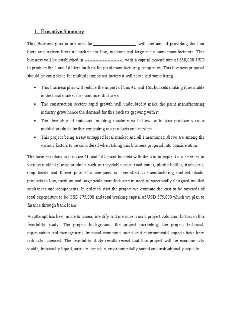 Executive Summary Main | PDF | Plastic | Polyethylene