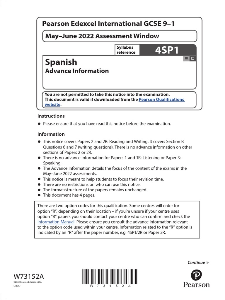 Spanish: Pearson Edexcel International GCSE 9-1 | PDF | Cognition ...
