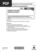 Eduqas GCSE RE Paper 1 Overview | PDF