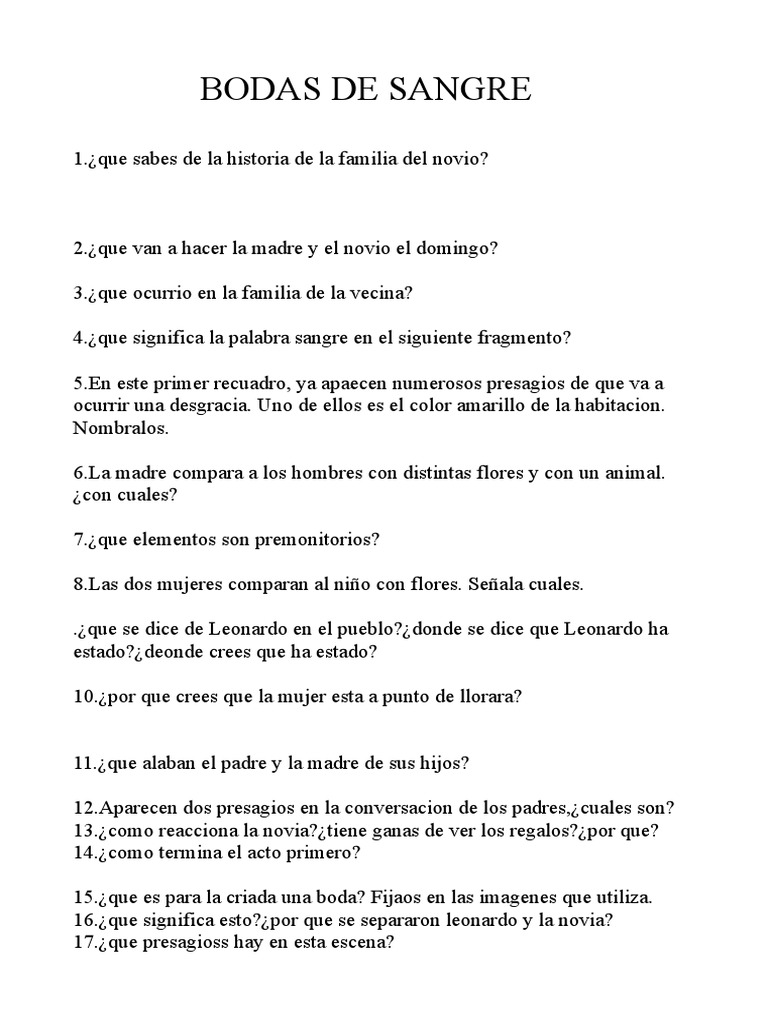 Bodas de Sangre | PDF