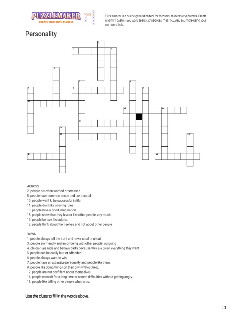 Crossword | PDF