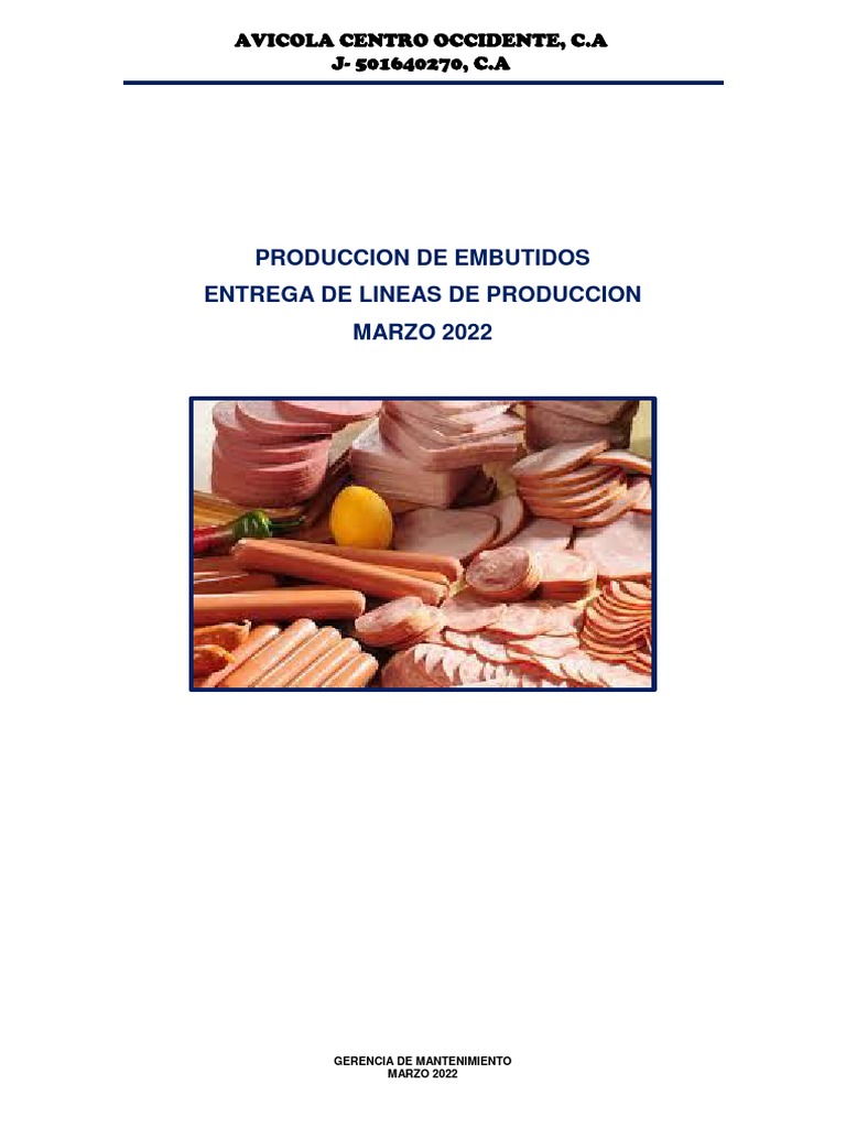 Informe de Mantenimiento de Producción Avícola | PDF | Bomba | Bienes ...